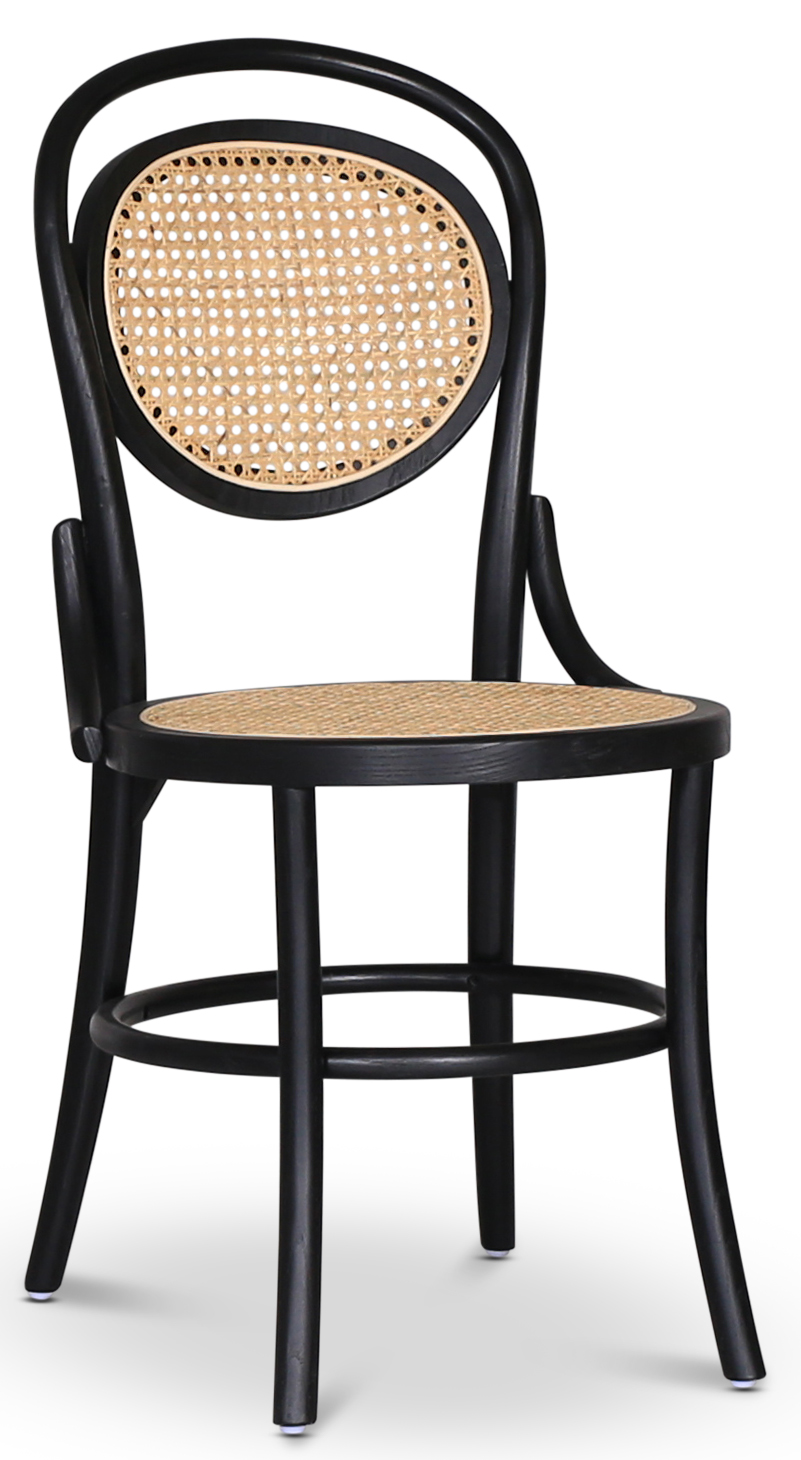 Alicia stoel gebogen hout - Zwart/rotan + Vlekverwijderaar voor meubels ...